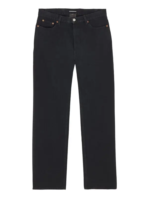 Saint Laurent Tapered High-rise Jeans - Old Black