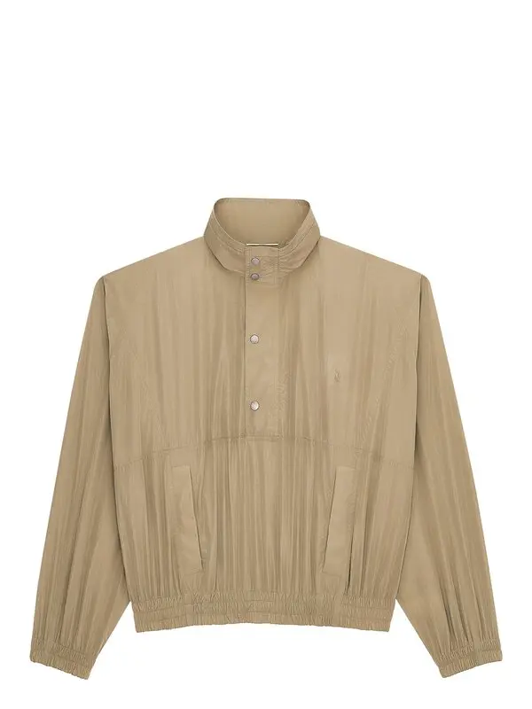 Saint Laurent Cassandre Crinkled Windbreaker - Marron Glace