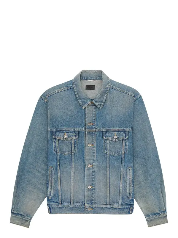 Saint Laurent Trucker Jean Jacket - Midi Blue