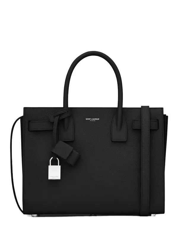 Saint Laurent Sac De Jour In Grained Leather - Black