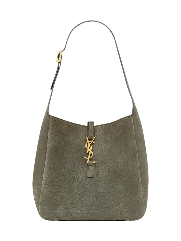 Saint Laurent Le 5 À 7 Small Grained Nubuck Bag - Zinc Grey