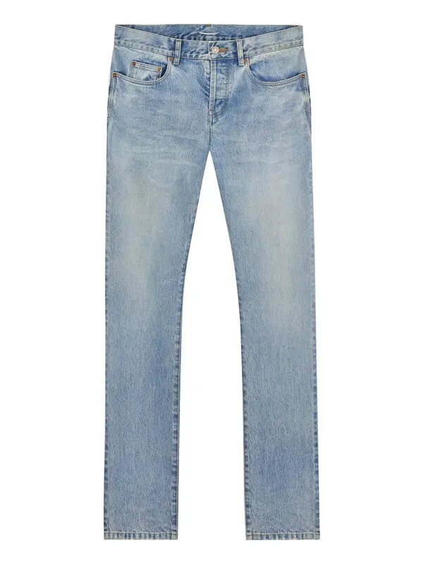 Saint Laurent Slim Low-rise Jeans - South Blue