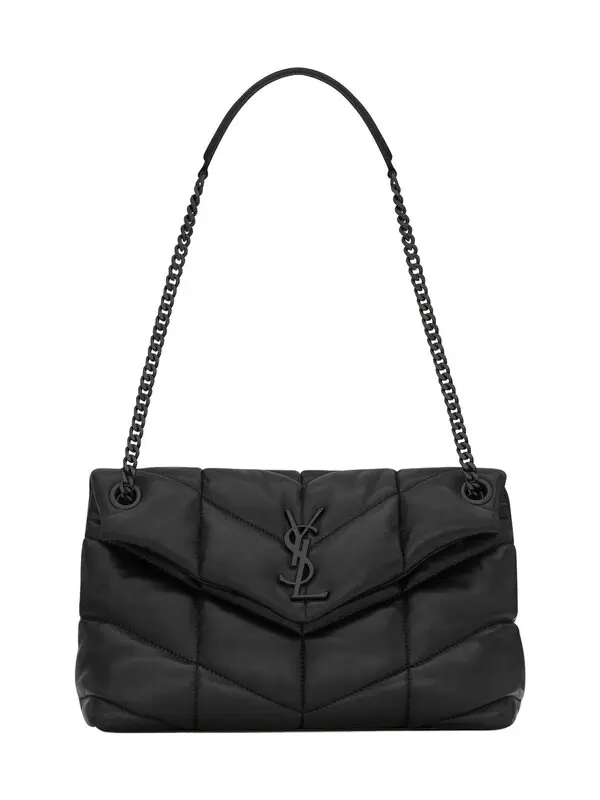 Saint Laurent Puffer Small In Lambskin - Black