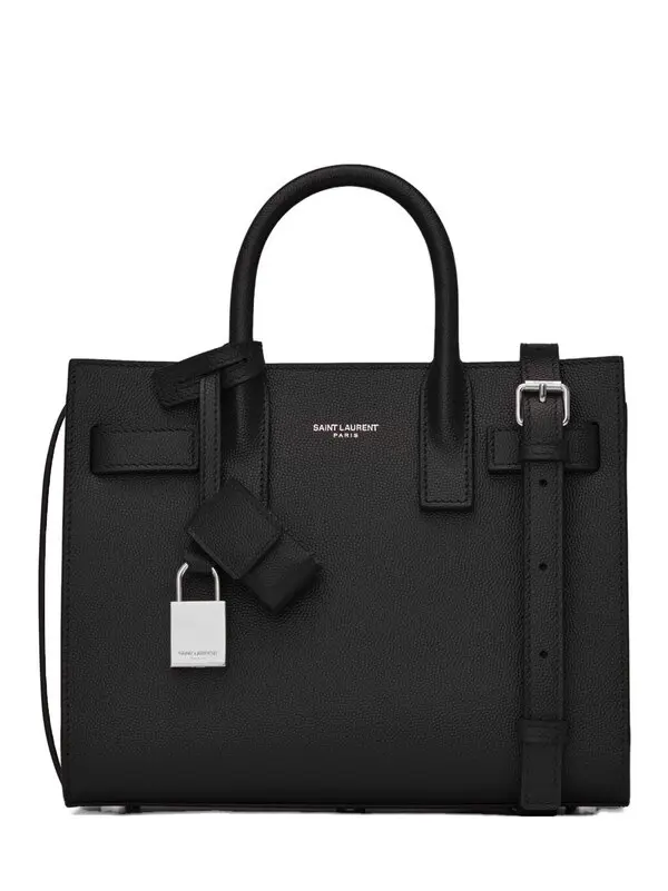 Saint Laurent Sac De Jour Grained Leather Bag - Black
