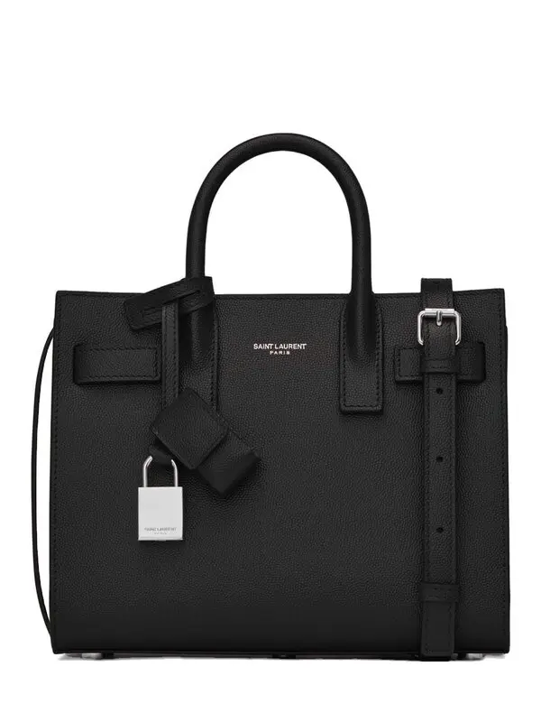 Saint Laurent Sac De Jour Grained Leather Bag - Black