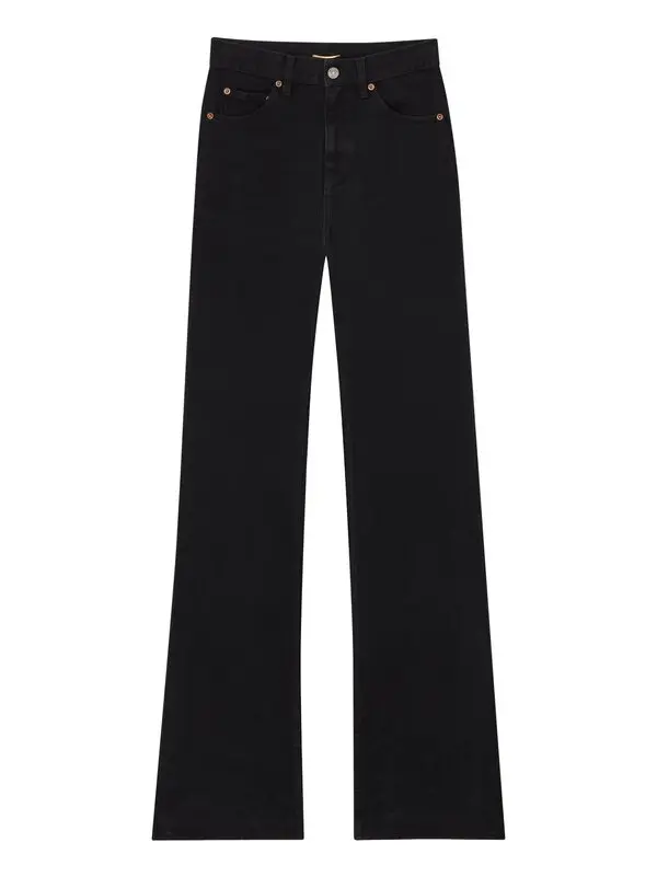 Saint Laurent 70's High-rise Flared Jeans - Old Black