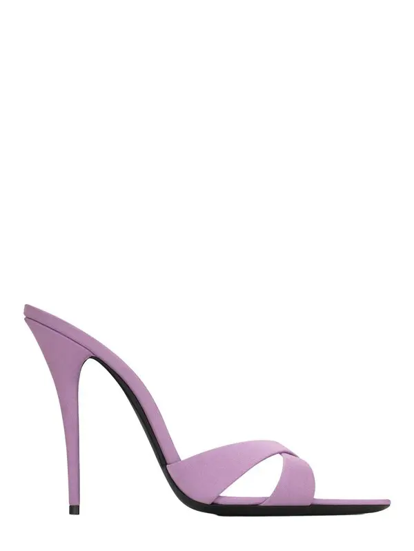 Saint Laurent Kirat Sandals In Satin Crepe - Pink
