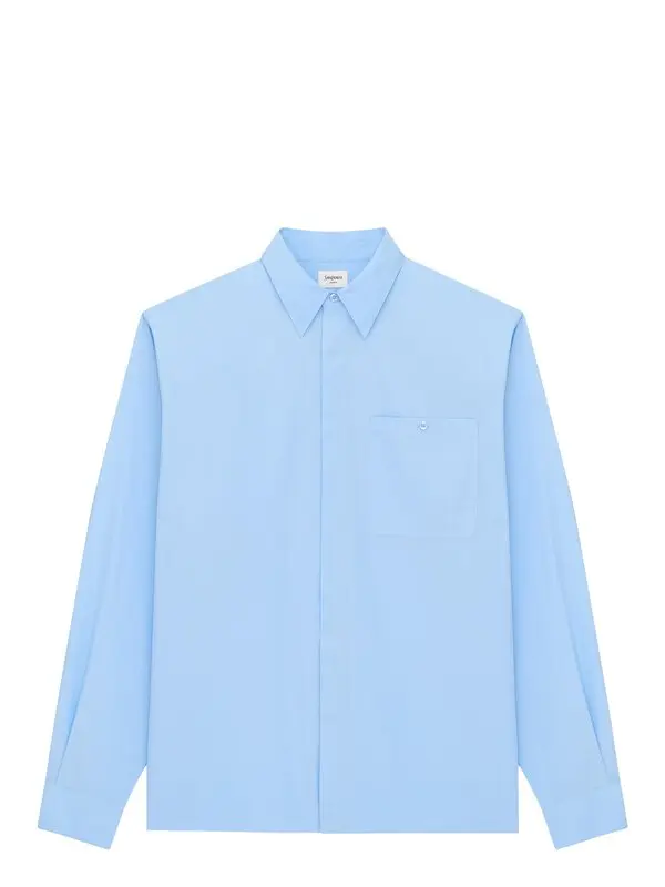 Saint Laurent Cotton Poplin Shirt - Bleu
