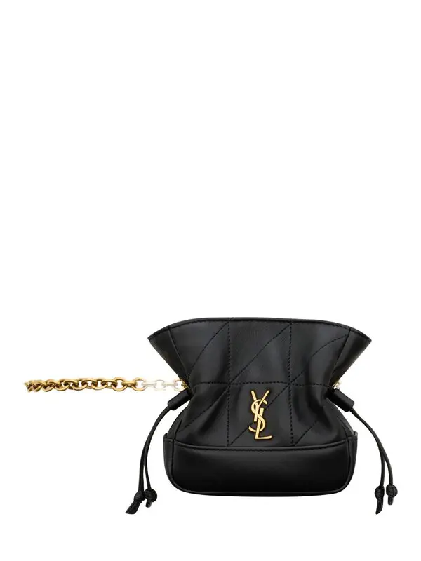 Saint Laurent Jamie Chain Belt Bag In Lambskin - Black