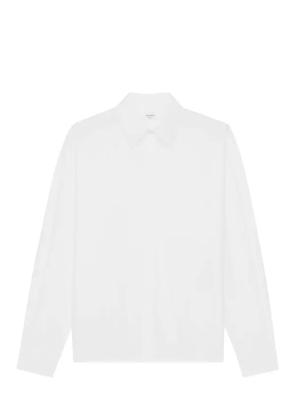 Saint Laurent Shirt In Silk Poplin - Blanc