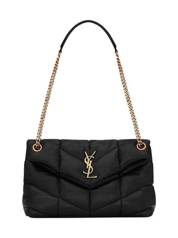 Saint Laurent Puffer Small In Lambskin - Black