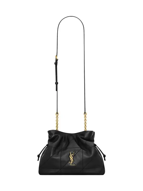Saint Laurent Jamie Shoulder Pouch In Lambskin - Black