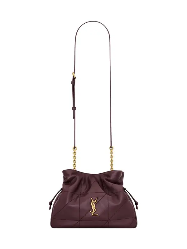 Saint Laurent Jamie Shoulder Pouch In Lambskin - Rouge Cabernet