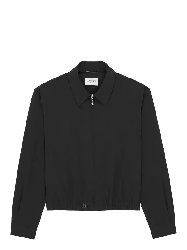 Saint Laurent Cotton Poplin Jacket - Noir