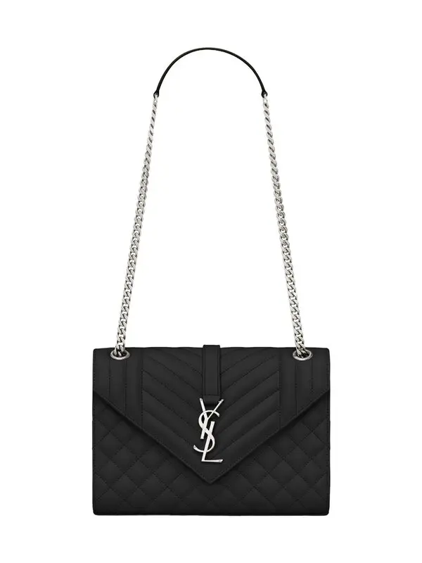 Saint Laurent Envelope Medium Bag - Black