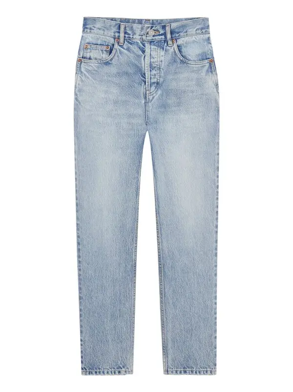 Saint Laurent 90's High-rise Cropped Slim Jeans - South Blue