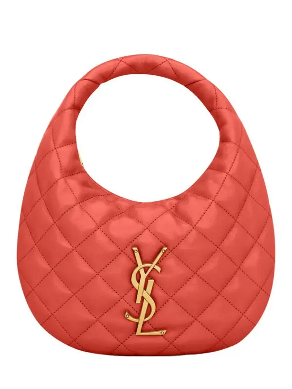 Saint Laurent Quilted Nappa Lambskin Bag - Celosia