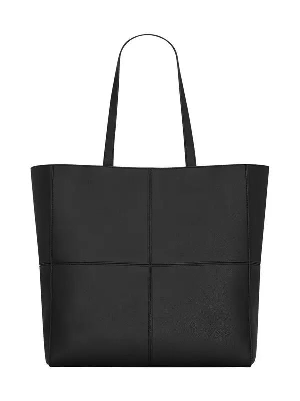 Saint Laurent 4 Carré Tote In Leather - Black