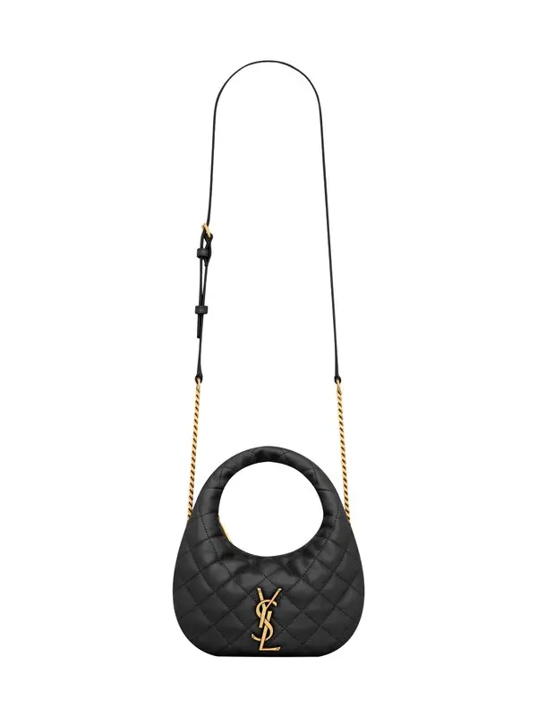 Saint Laurent Quilted Nappa Icarino Mini Bag - Black