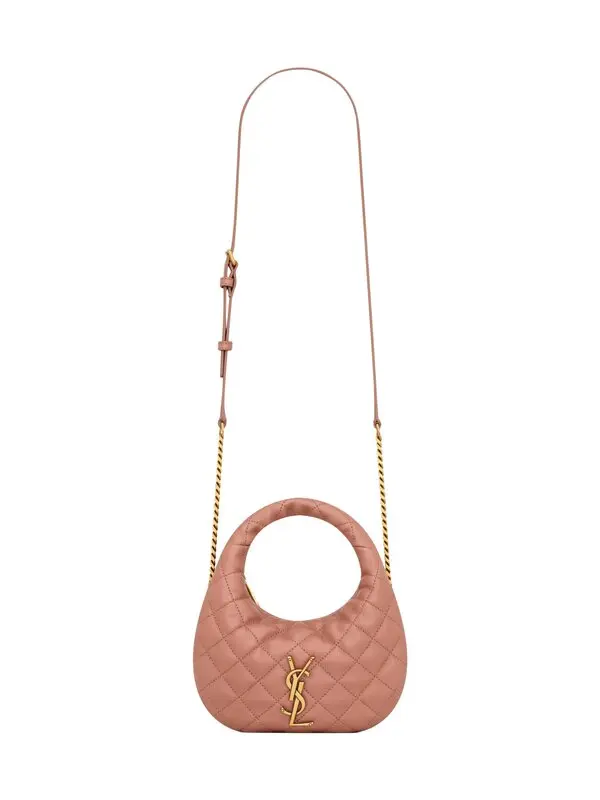 Saint Laurent Mini Icarino In Quilted Nappa - Hortensia