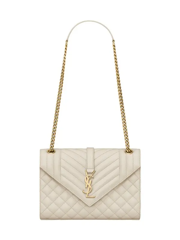 Saint Laurent Envelope Medium Bag - White