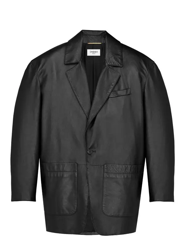 Saint Laurent Lambskin Leather Jacket - Black