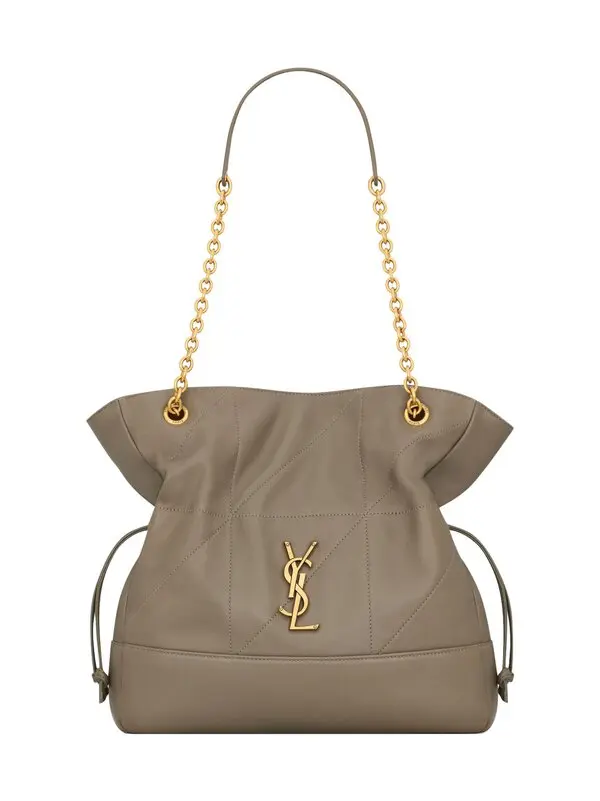 Saint Laurent Jamie Shopping Small Lambskin Bag - Light Taupe