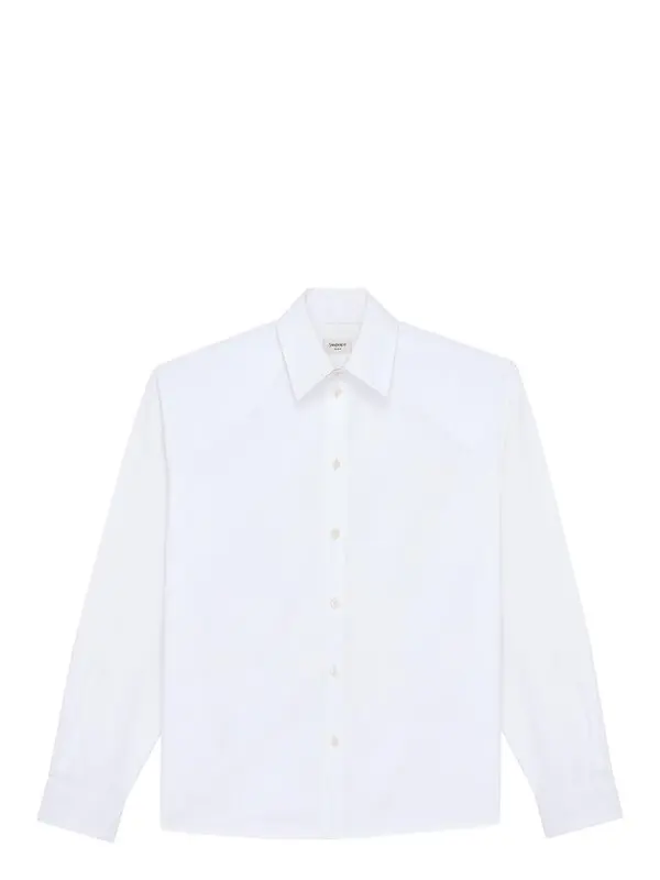 Saint Laurent Oversized Cotton Poplin Shirt - Blanc