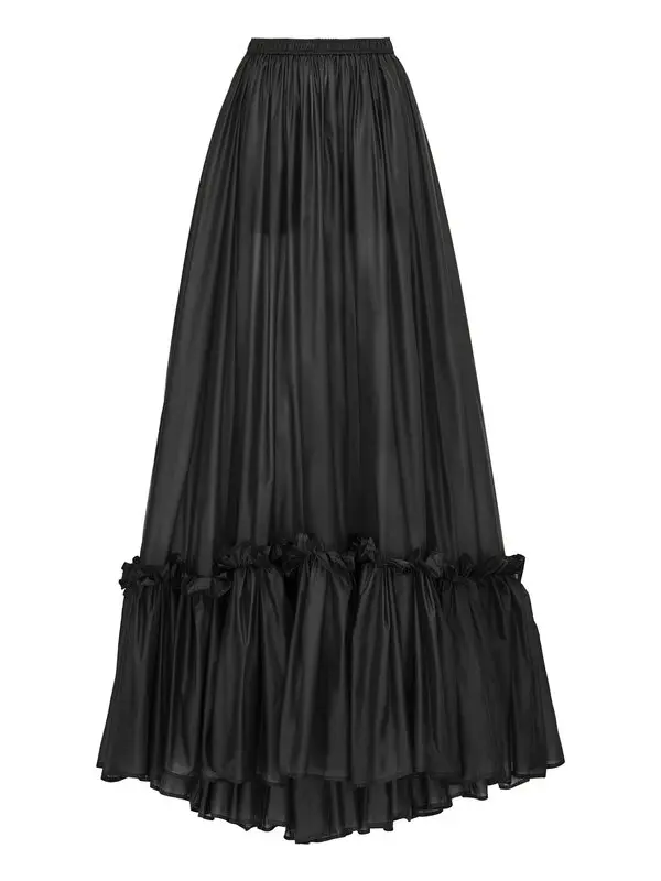 Saint Laurent Translucent Nylon Skirt - Noir