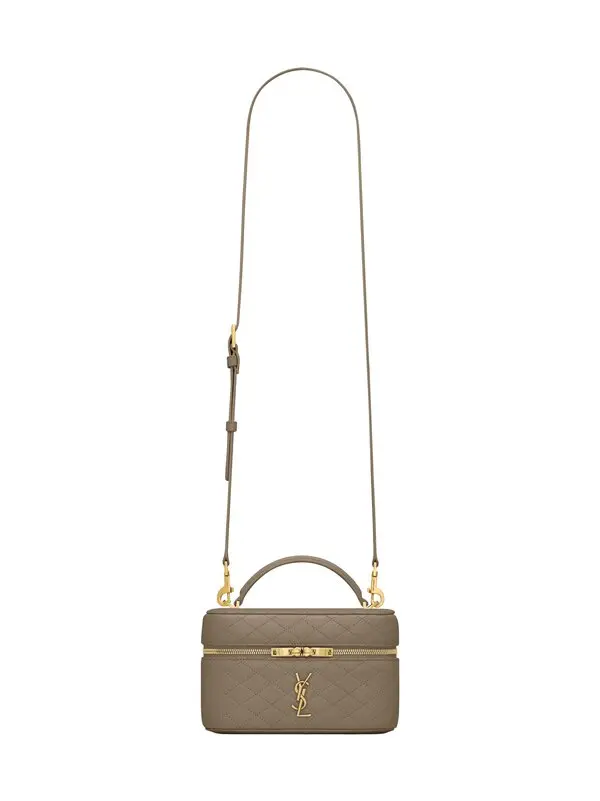 Saint Laurent Gaby Vanity In Lambskin - Light Taupe