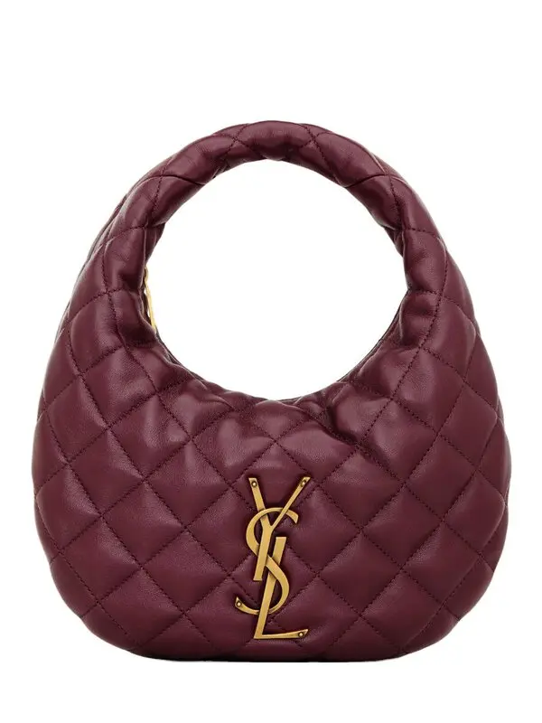 Saint Laurent Icarino In Quilted Nappa - Rouge Cabernet
