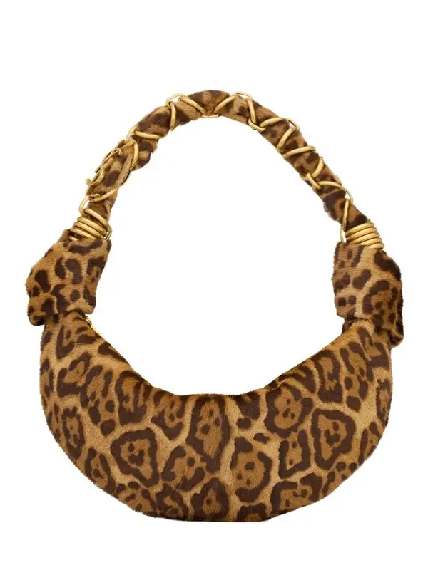 Saint Laurent Amalia Mini Hobo Bag In Pony Hair Leather - Brown And Black