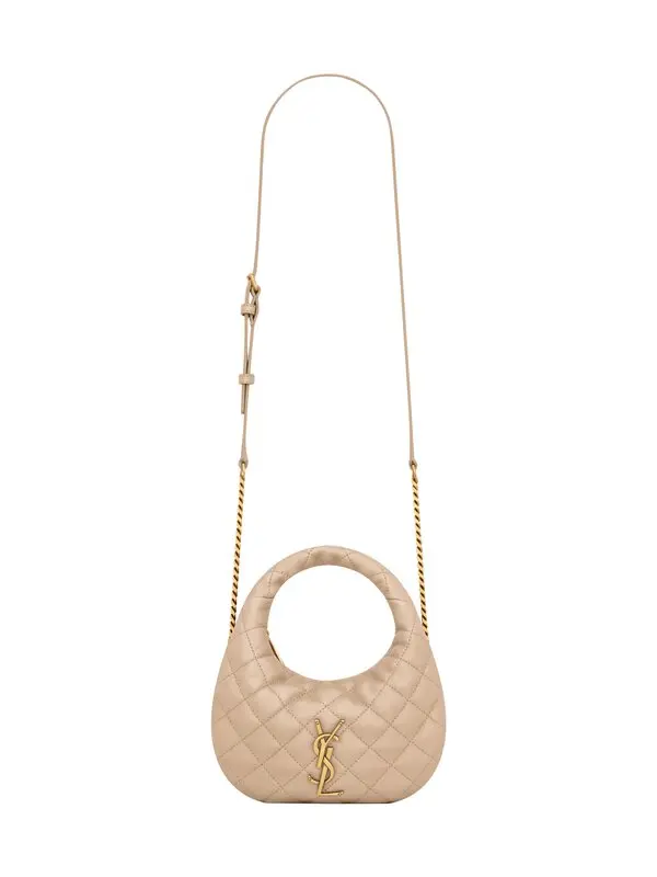 Saint Laurent Quilted Nappa Mini Bag - Dark Beige