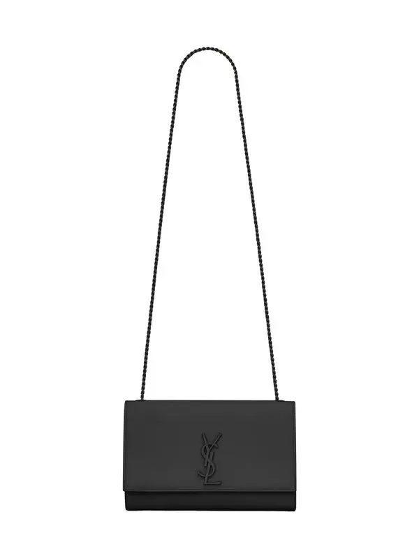 Saint Laurent Kate Medium Embossed Leather Bag - Black