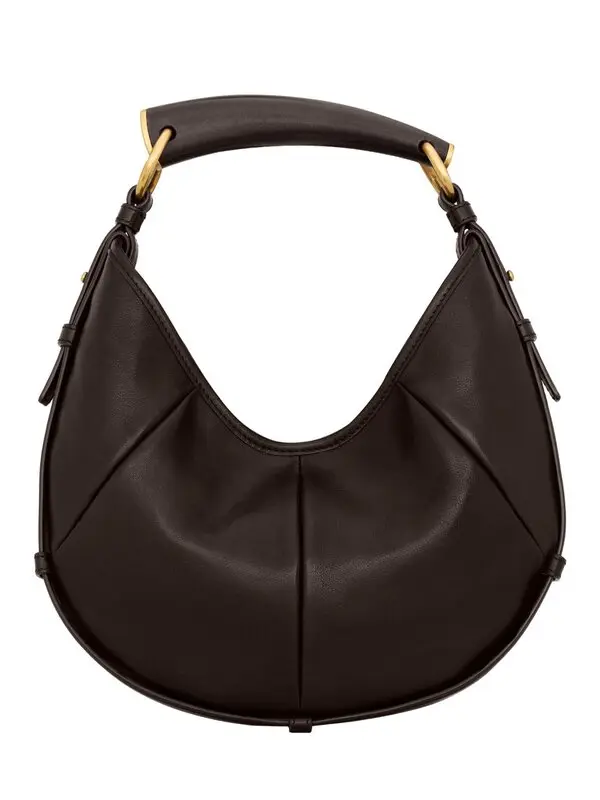 Saint Laurent Mombasa Small Leather Hobo Bag - Santal