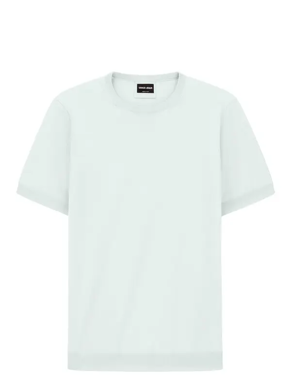 Giorgio Armani Slim-fit Silk And Cotton Knit Sweater - Green