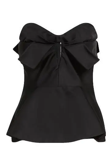 Alexander McQueen Strapless Bow Detail Top - Black