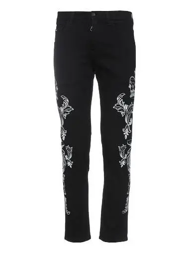 Dolce & Gabbana Cotton Elastane Jeans With Print - Black