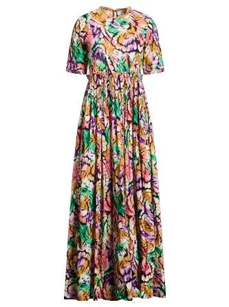 CONNOR & BLAKE Multicolor Pleated Maxi Dress - Purple
