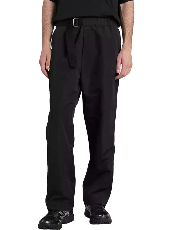 PEACEMAKER OAMC Belted Straight-leg Trousers - Black