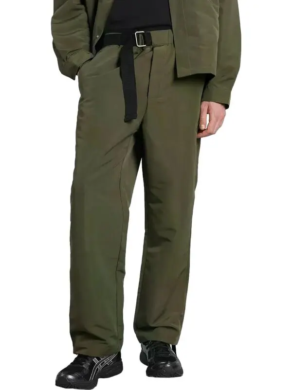 PEACEMAKER OAMC Belted Straight-leg Trousers - Green