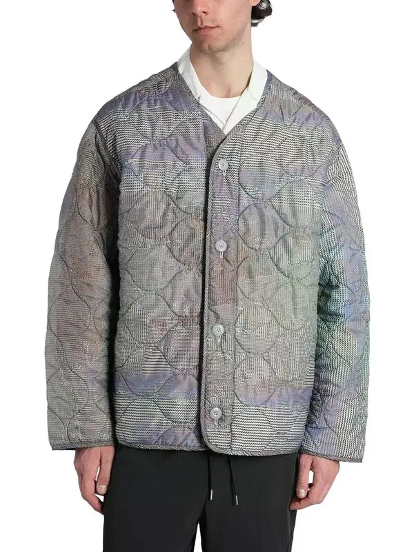 PEACEMAKER OAMC Quilted V-neck Button-down Jacket - Grey