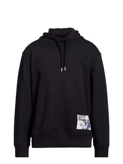 Armani Exchange Cotton Elastane French Terry Hooded Sweatshirt - Blue