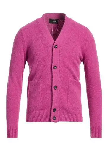 MASQ Fuchsia Alpaca Wool Blend Cardigan - Pink