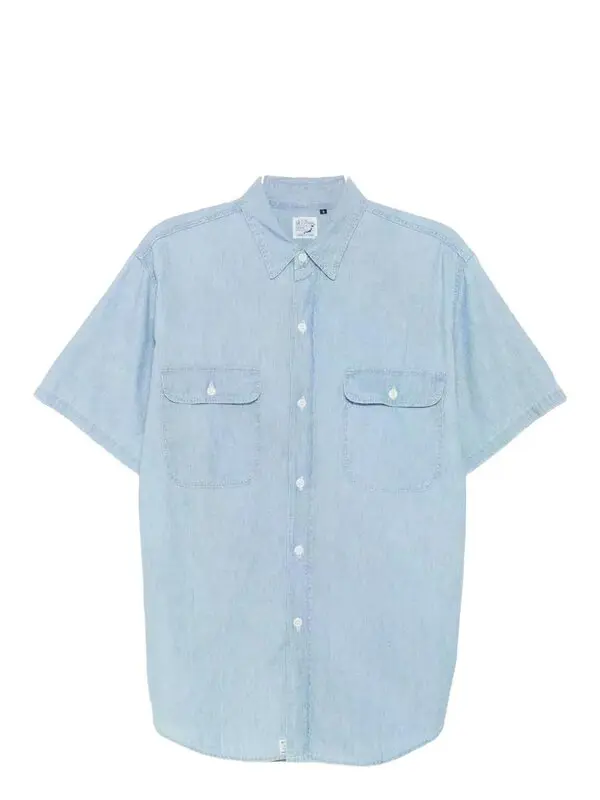 ORSLOW Short-sleeve Chambray Shirt - Blue
