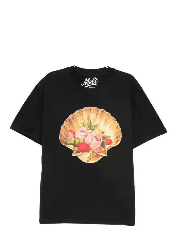 MELT Crew-neck Short-sleeve T-shirt - Black