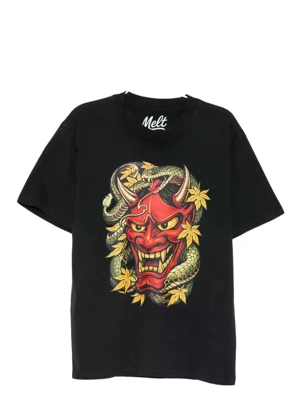 MELT Graphic-print Crew-neck T-shirt - Black