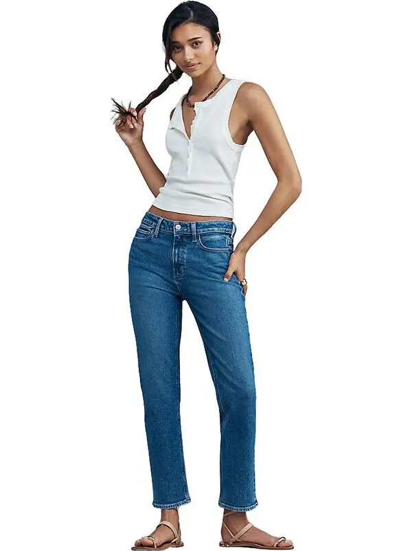 Paige High-rise Ankle Slim Straight Jeans - Saint Martin
