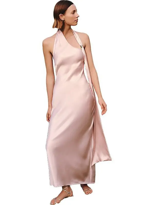 4TH & RECKLESS Evani One-shoulder Maxi Slip Dress - Pink