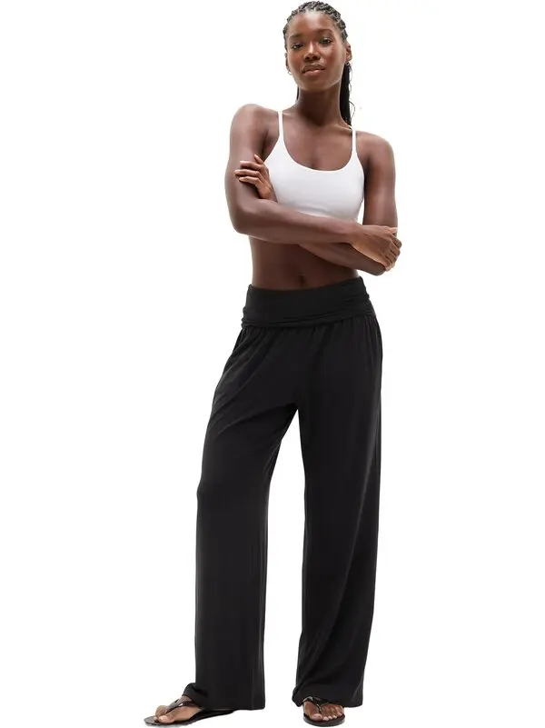Athleta Dream Drape Mid Rise Pant - Black